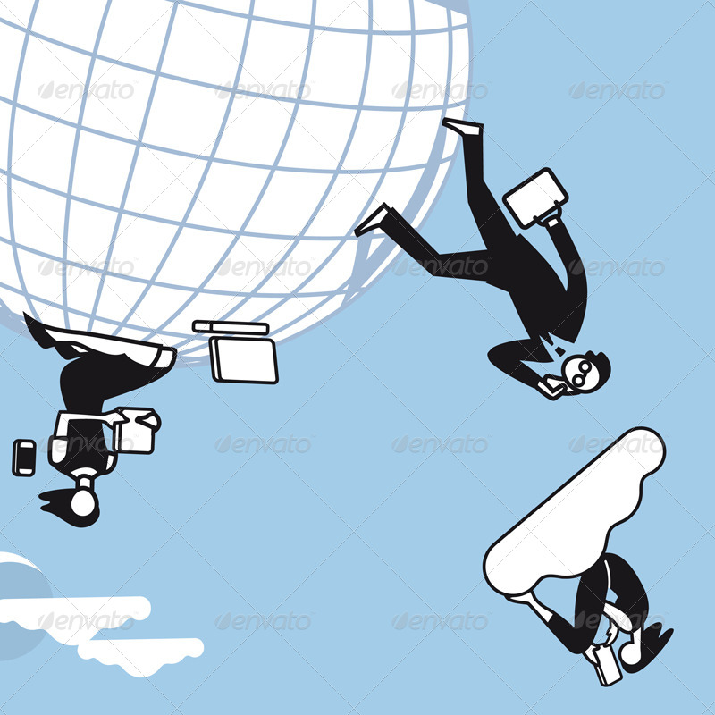 Cloud Computing Planet, Vectors | GraphicRiver